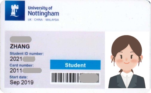 Student University Card and ID Booklet - University of Nottingham ...